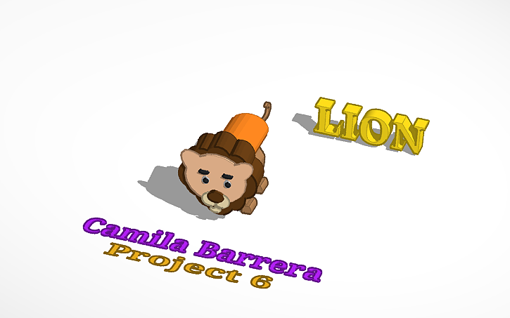 3D design LION - Tinkercad