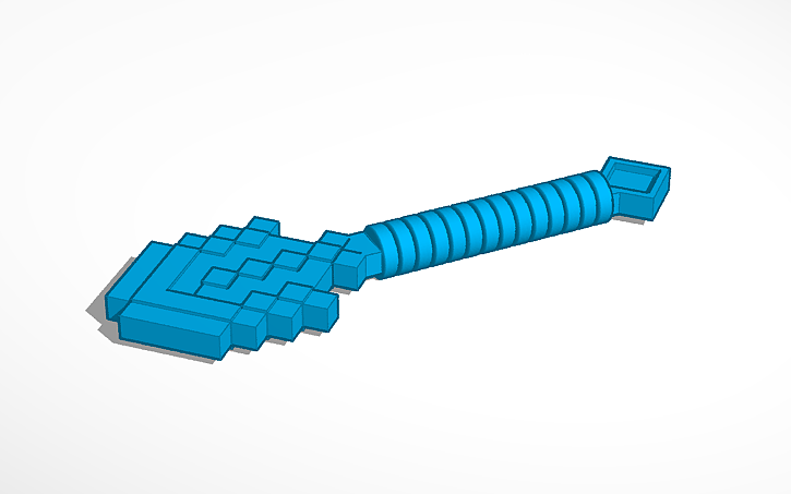 3D design Lego Minecraft Shovel - Tinkercad