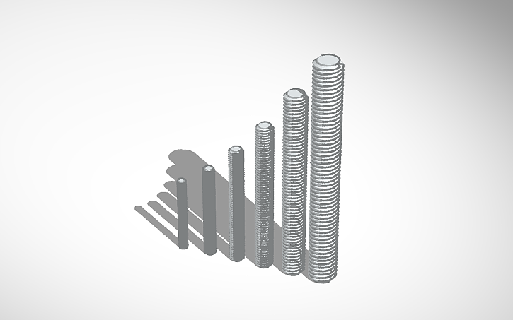 3D design Metric thread - Tinkercad