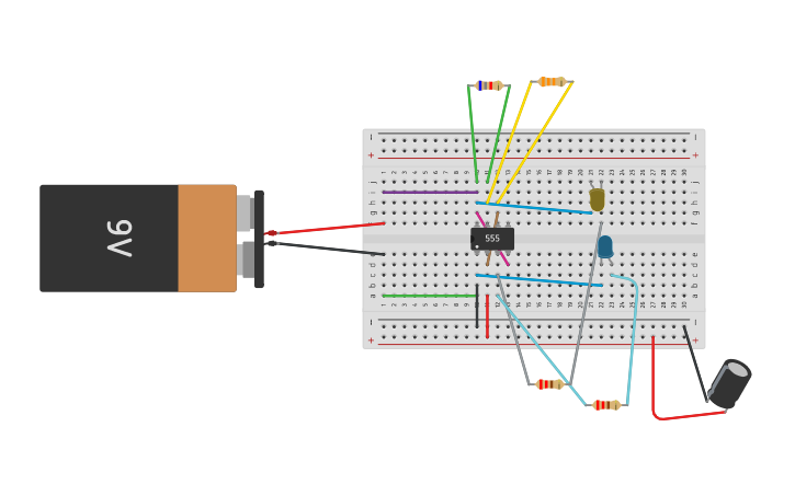Circuit design Railroad lights circuit | Tinkercad