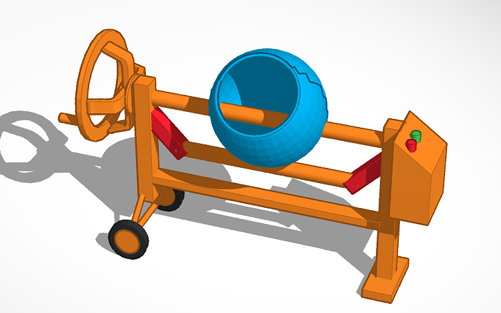 3D design concrete mixer - Tinkercad