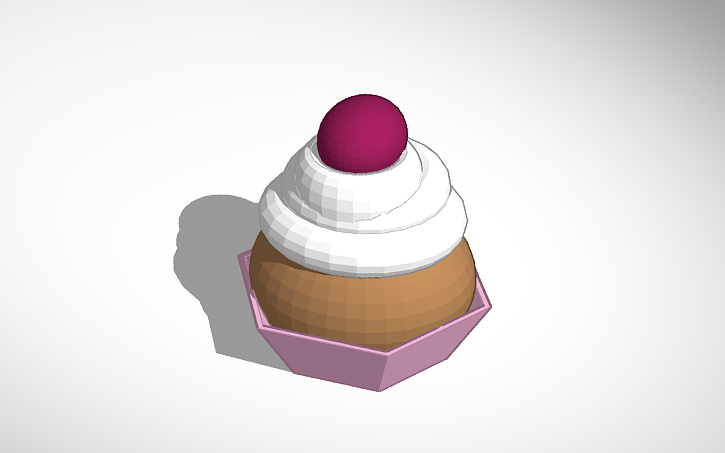 3D design cupcake - Tinkercad