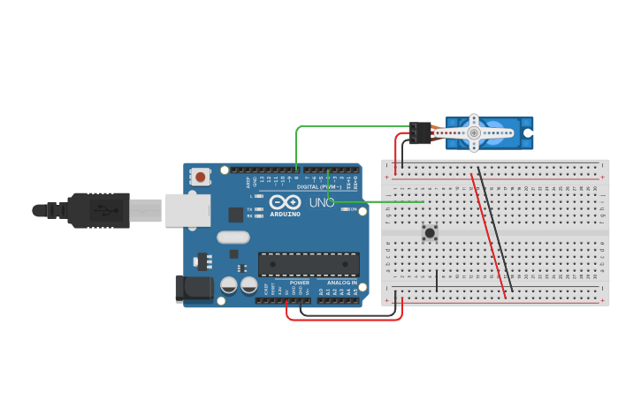 Circuit design Homework 4G (while loop and servo) - Tinkercad Circuit design Homework 4G (while loop and servo) - Tinkercad