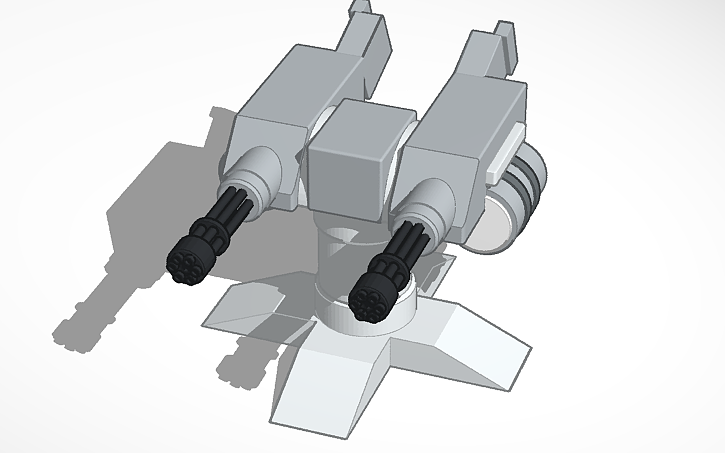3D design Gatling Turret - Tinkercad