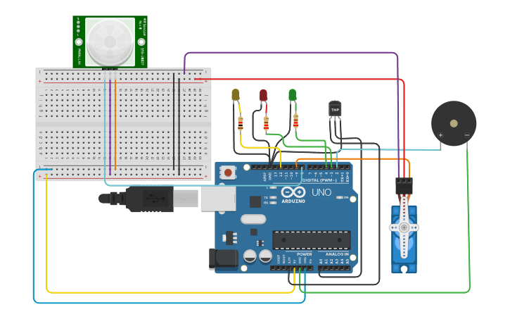 Circuit Design Copy Of Sıcaklık Sensörü Kullanımı Tinkercad
