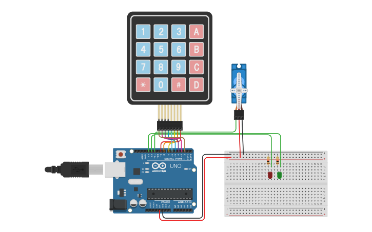 Circuit design safe door - Tinkercad