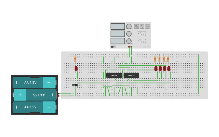 Circuit design Left Shift | Tinkercad