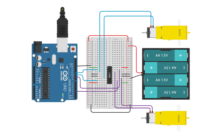 Circuit design CIJE H-Bridge | Tinkercad
