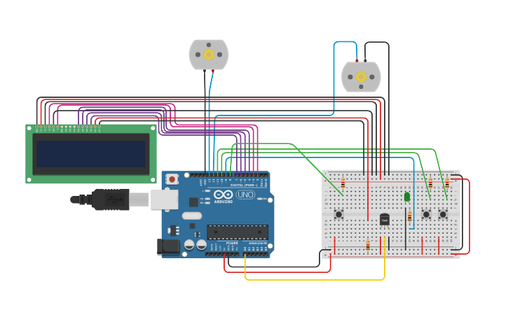 Circuit design Coffee Machine | Tinkercad