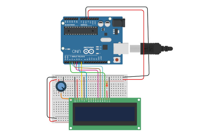 Circuit design LCD_TEXTO - Tinkercad