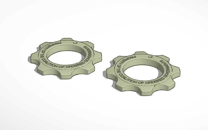 3D design Gears of War Cog Tags - Tinkercad