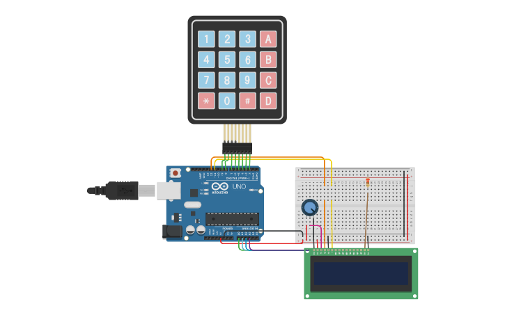 Circuit Design Keypad Password Tinkercad