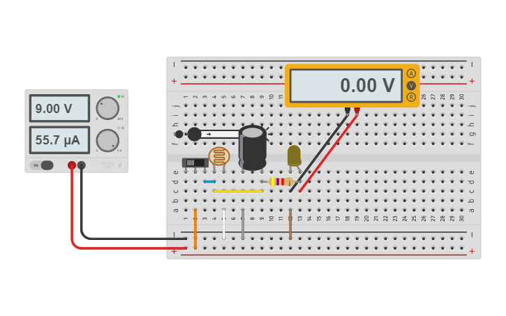 Circuit design CONDENSADOR | Tinkercad