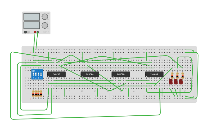 Circuit Design 2 Bit Comparator Tinkercad