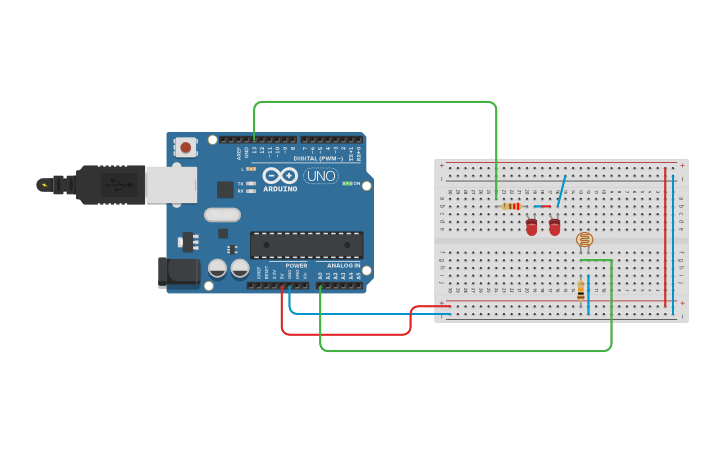 Circuit design Arduino 4B | Tinkercad