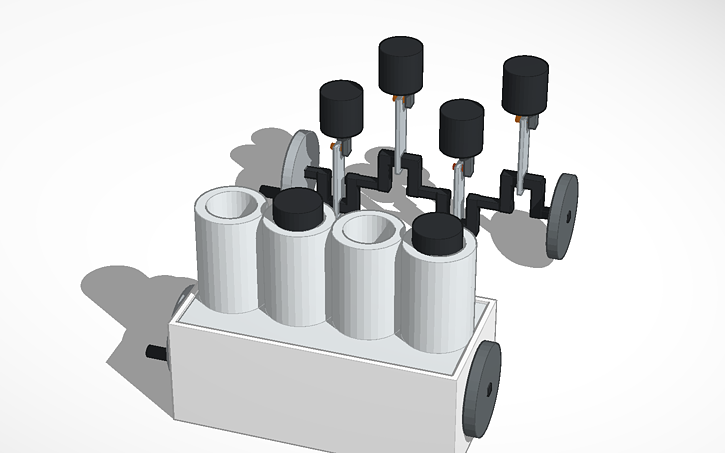 3D design model of engine - Tinkercad