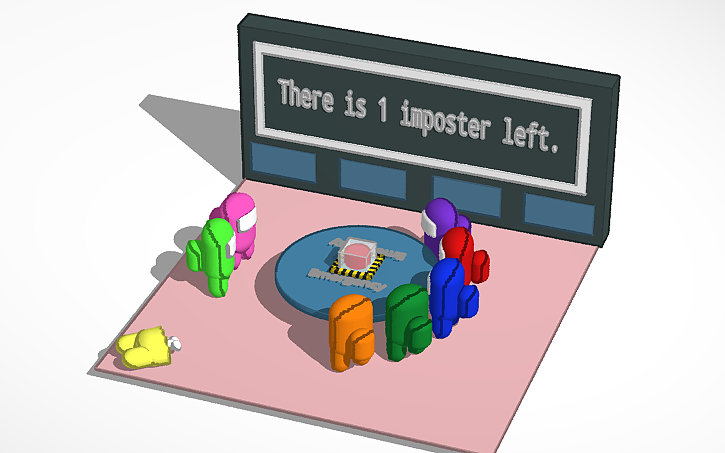 3D design Among Us Meeting | Tinkercad