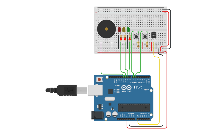 Circuit design TMP Safety Monitor | Tinkercad