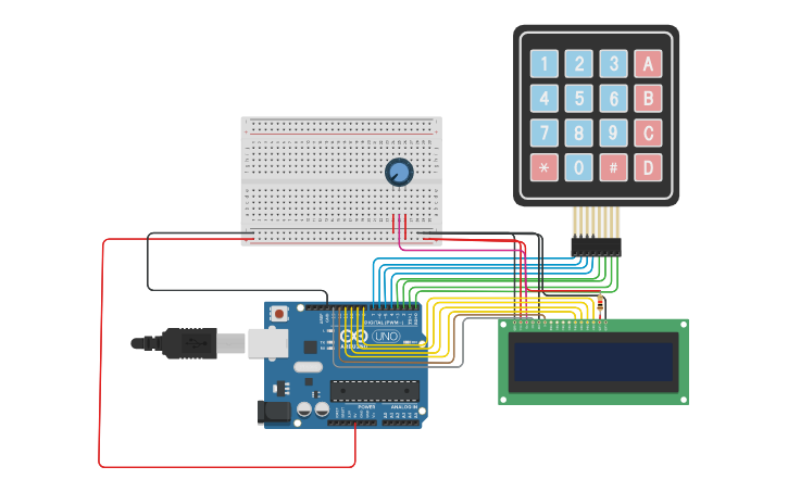 Circuit design Arduino calculator - Tinkercad Circuit design Arduino calculator - Tinkercad