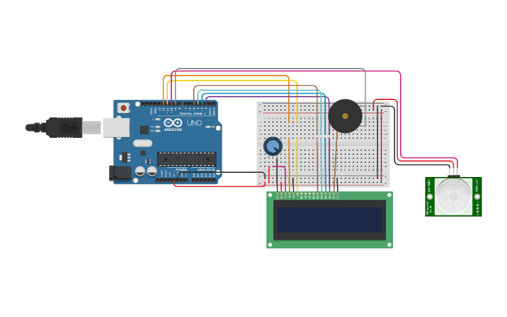 Circuit Design Pir Sensor Tinkercad