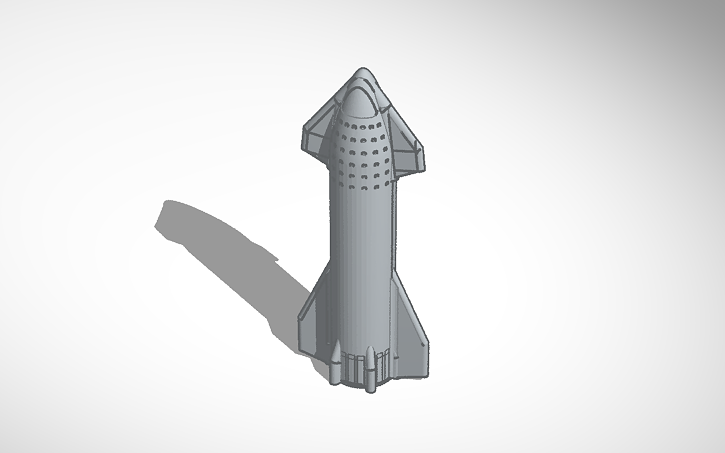 3D design SpaceX Starship 2019 - Tinkercad