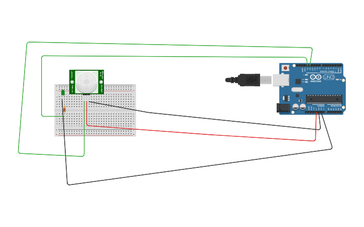 Circuit Design Object Detection Using Pir Tinkercad