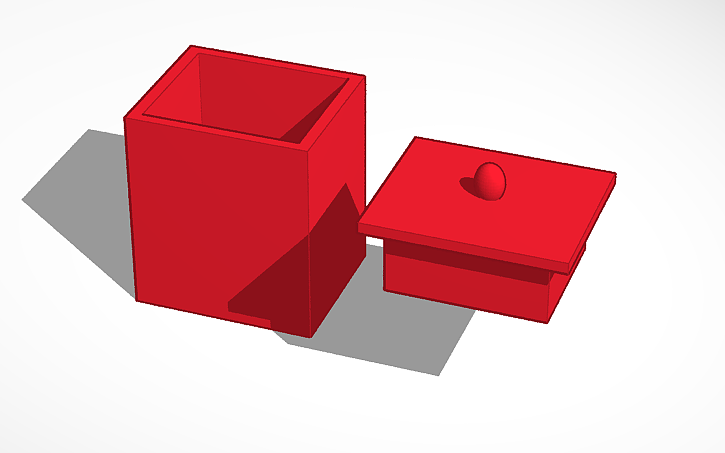 3D design Container with a Lid - Tinkercad