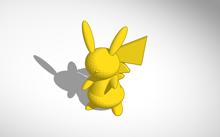 3D design pikachu | Tinkercad