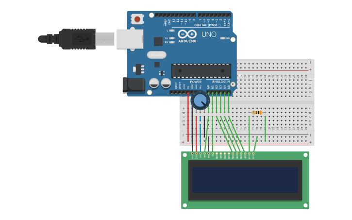 Circuit design Arduino Led interfacing - Tinkercad