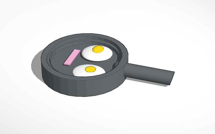 3D design Bacon and eggs | Tinkercad