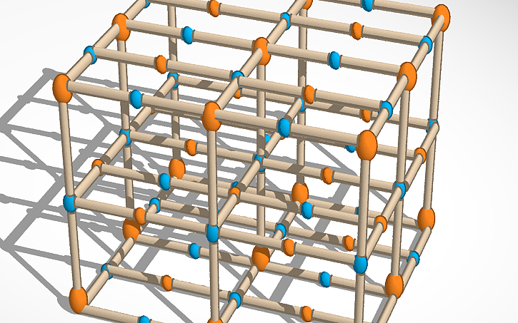3D design Ionic Latis of Sodium Chloride | Tinkercad