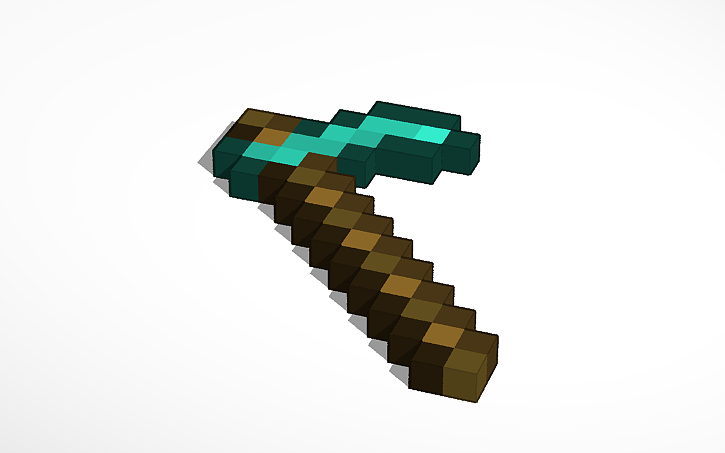 3D design Minecraft Diamond Hoe | Tinkercad