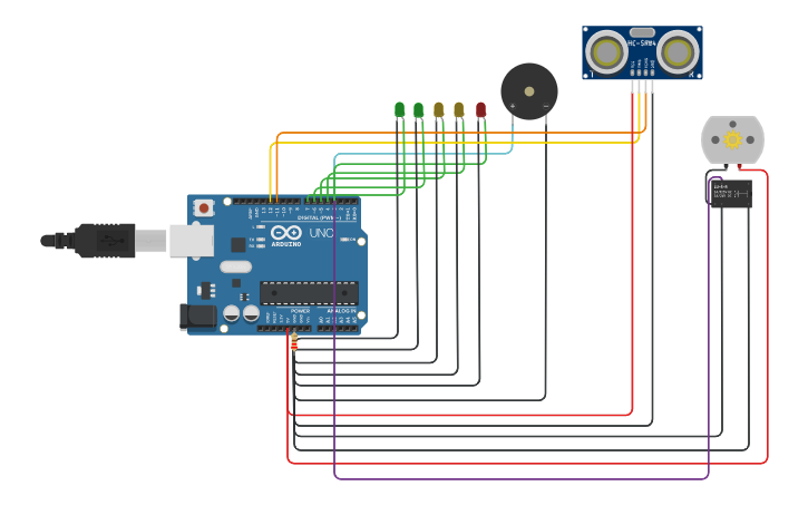 Circuit design M503 Water Level Monitor - Tinkercad