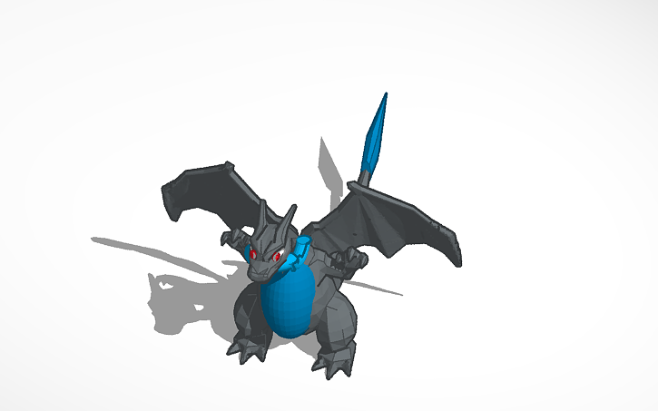3D design Mega Charizard X - Tinkercad