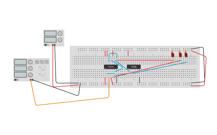 Circuit design Copy of Exp 8 : Traffic Light using Flip Flop - Tinkercad Circuit design Copy of Exp 8 : Traffic Light using Flip Flop - Tinkercad