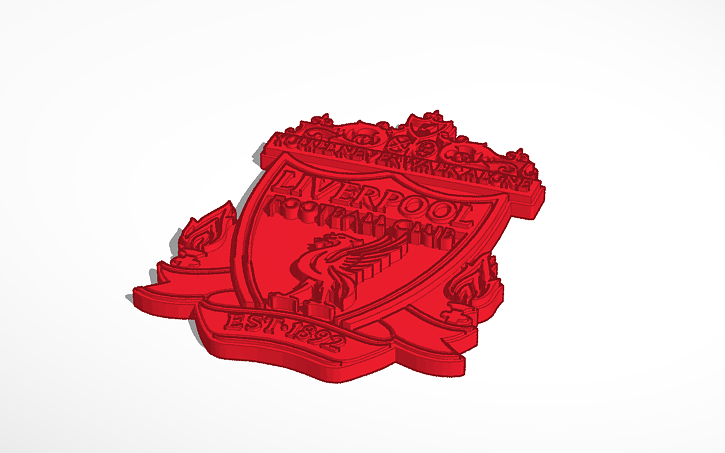 3D design Liverpool badge - Tinkercad