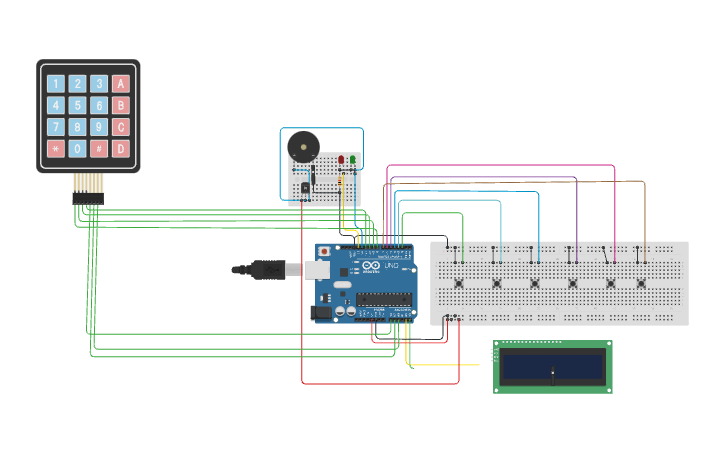 Circuit design EVM Voting System - Tinkercad