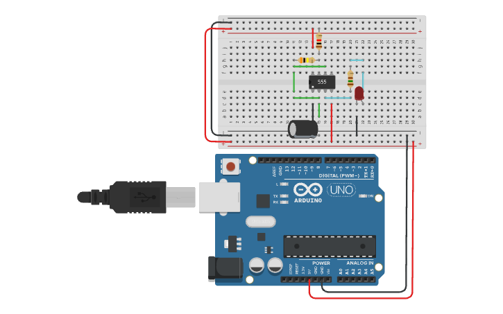 Circuit design 555 Timer | Tinkercad