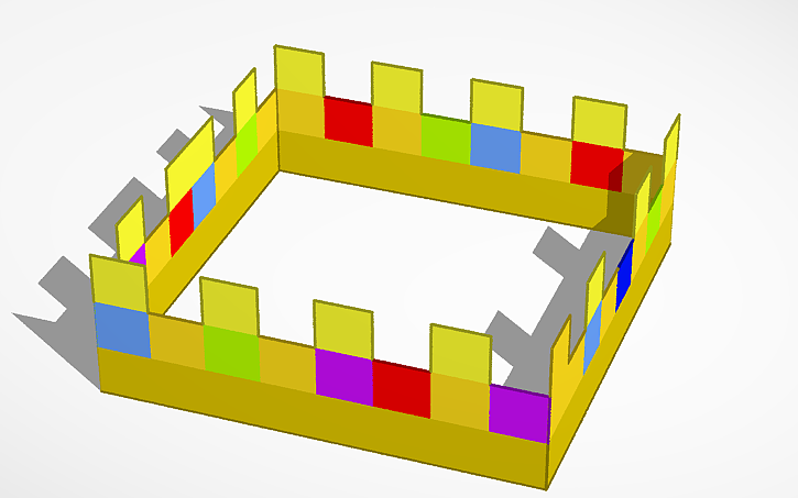 3D design Minecraft Crown - Tinkercad