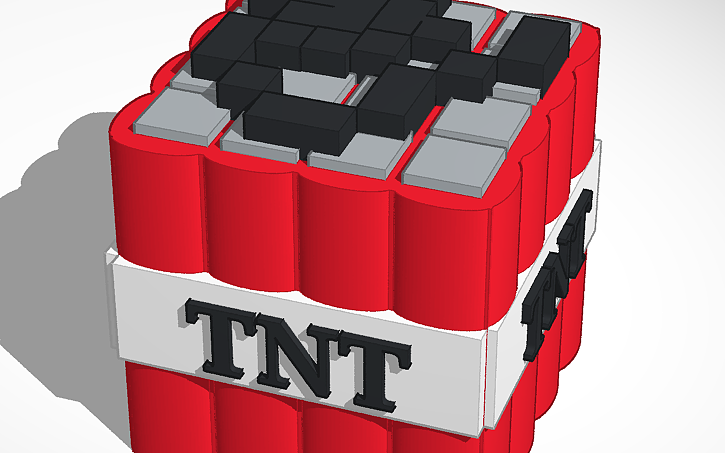 3D design 210809 마인크래프트 TNTㅋㅋ - Tinkercad