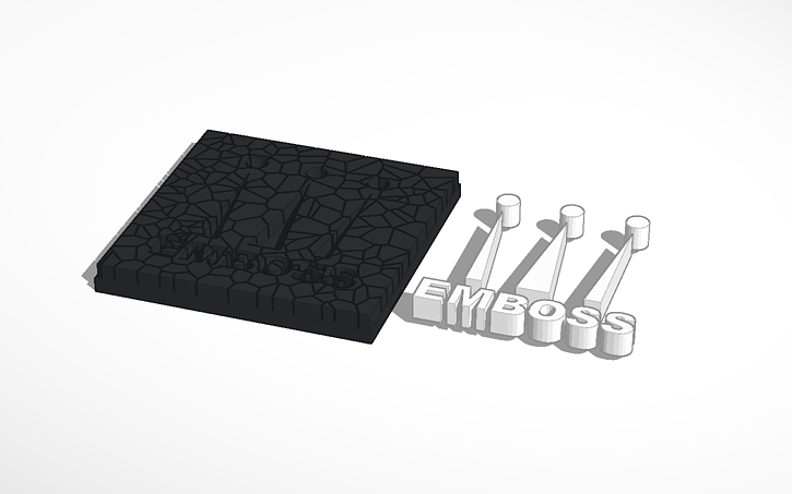 3D design logo emboss | Tinkercad