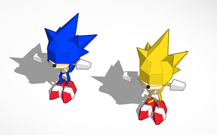 3D design Sonic the Hedgehog - Tinkercad