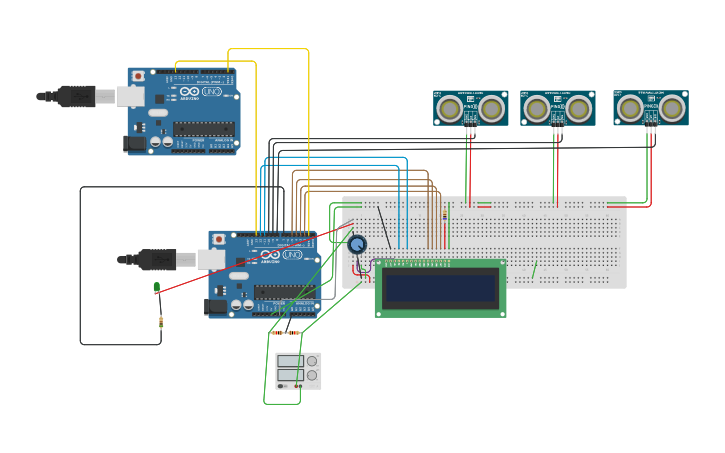 Circuit design Smart Electric Vehicle Charging System - Tinkercad