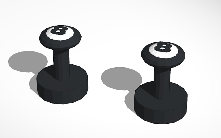 3D design 8-ball Cufflinks | Tinkercad