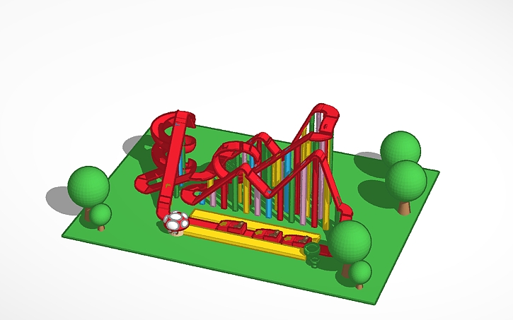3D design Roller coaster - Tinkercad