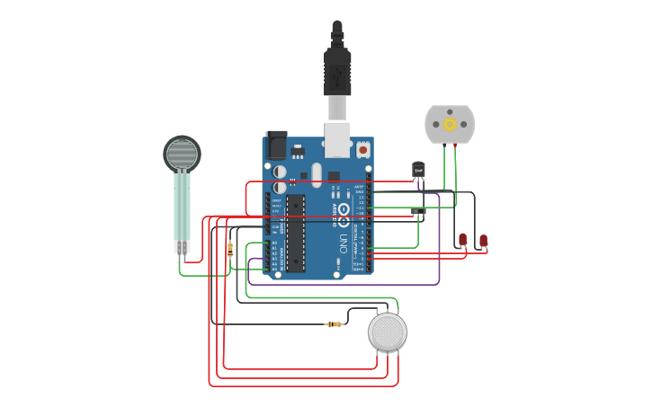 Circuit design Child Safety Project - Tinkercad