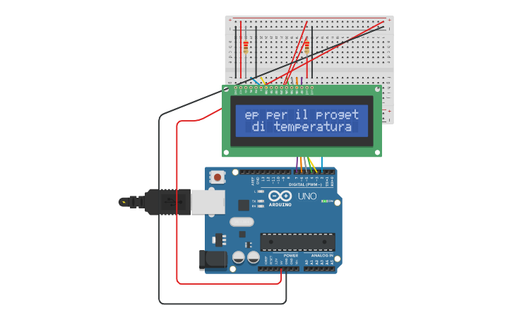 Circuit design LCD | Tinkercad