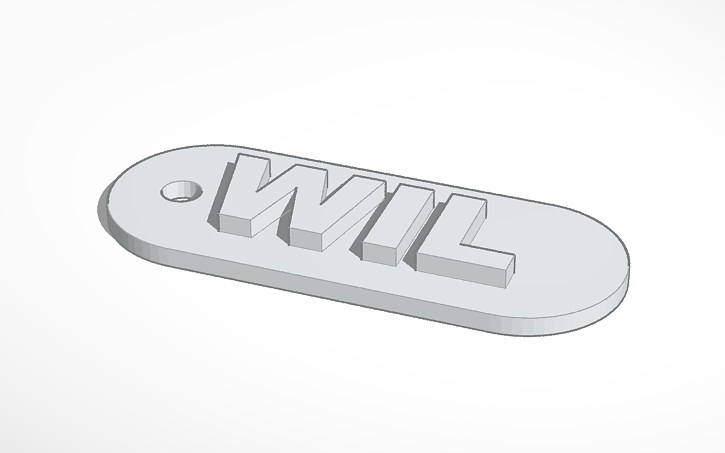 3D design naam wil - Tinkercad