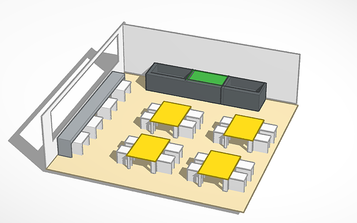 3D design cafeteria - Tinkercad