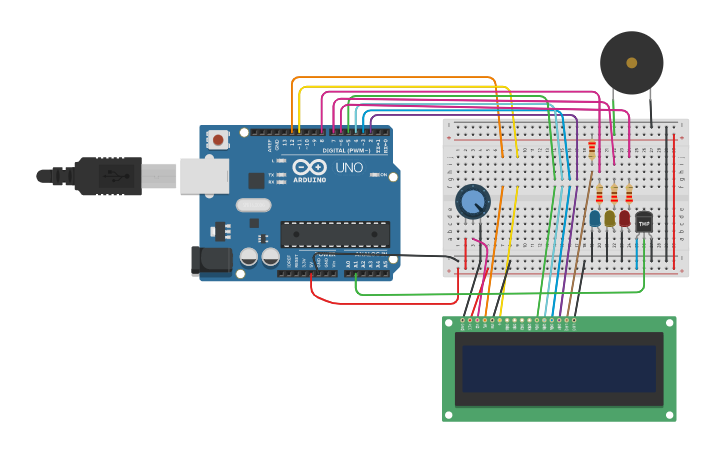 Circuit design IOT AE 2 Weather Monitoring System - Tinkercad